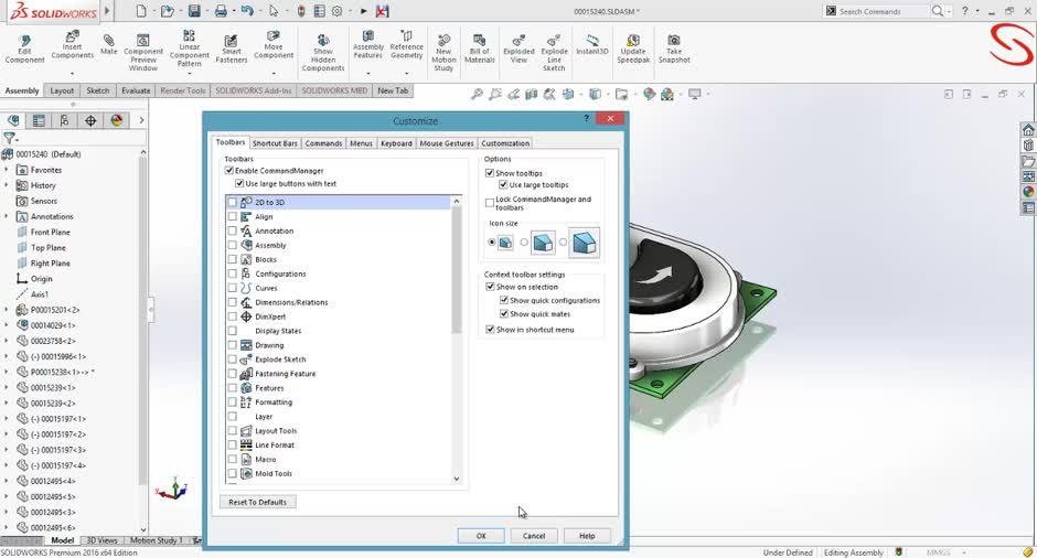 What's New in SolidWorks 2016 - User Interface