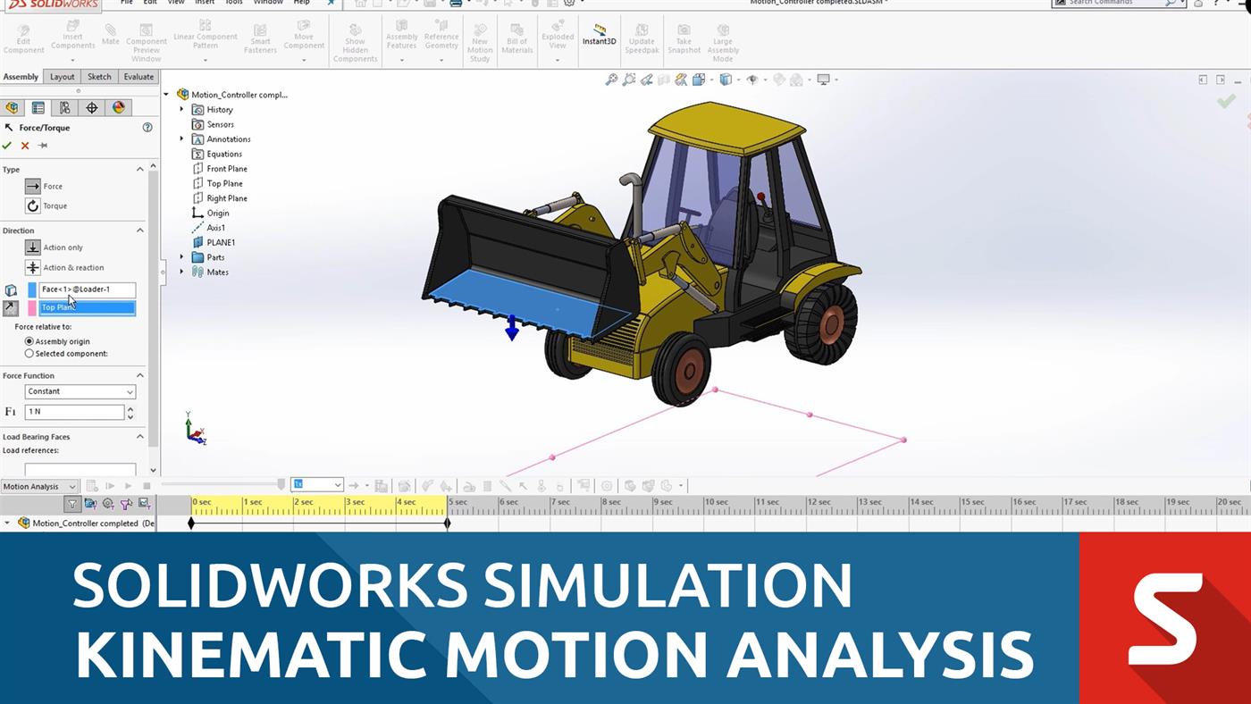 SolidWorks Simulation Capabilities - Kinematic Motion Analysis