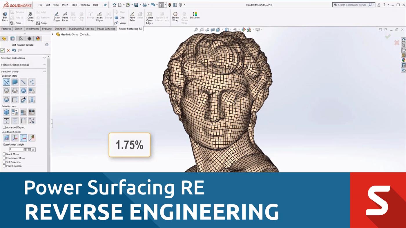 Power Surfacing - Reverse Engineering in SOLIDWORKS Quick Overview