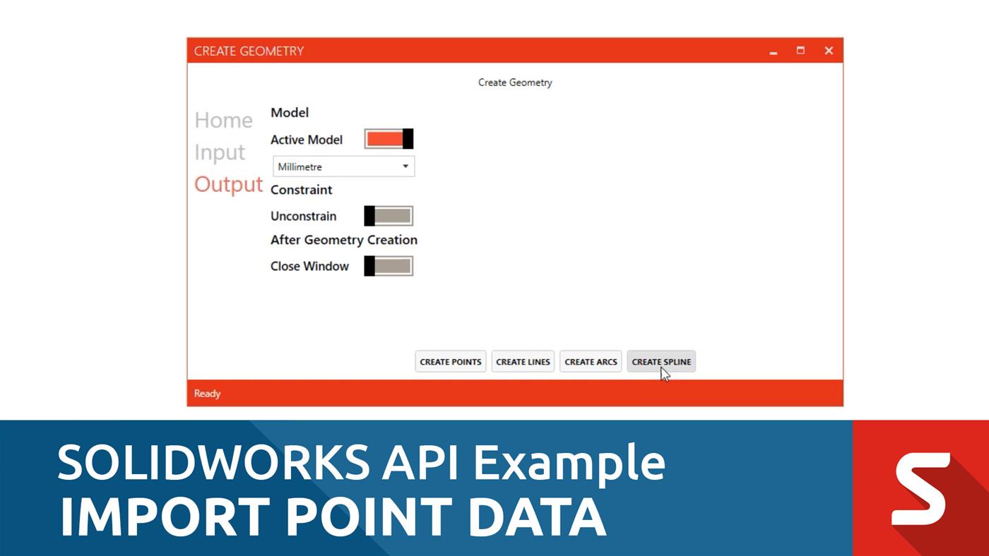 SOLIDWOKRS API Example - Import Points Macro