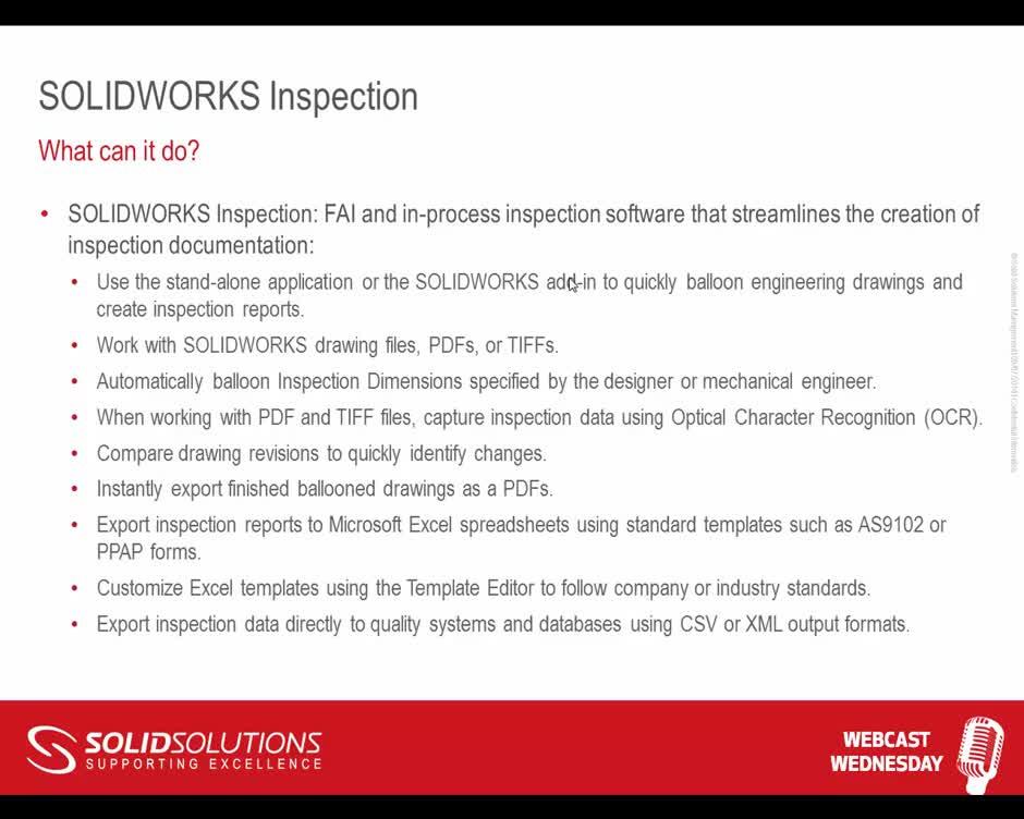 SolidWorks Inspection Overview