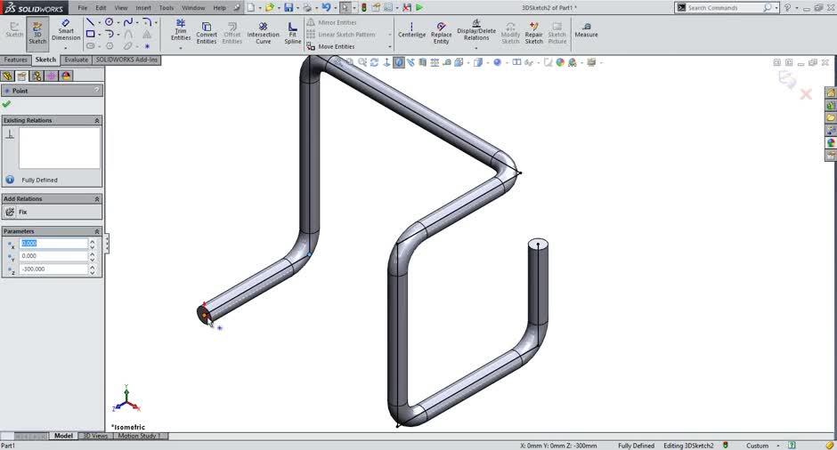 SolidWorks APP - Tube Centerlines