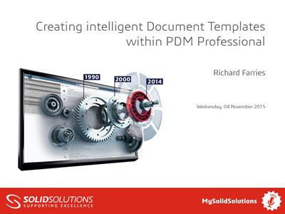 Creating Document Templates within SOLIDWORKS PDM Professional