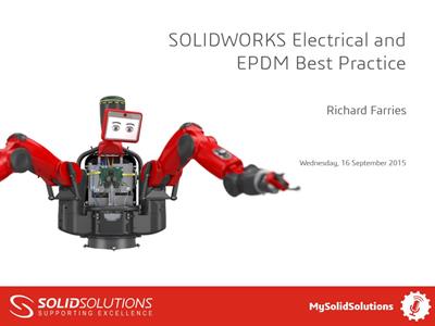 SOLIDWORKS Electrical and EPDM Best Practice