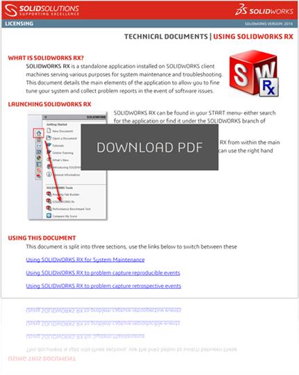 The SOLIDWORKS Rx Tool