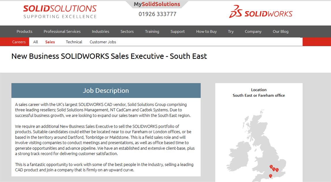 New Business SolidWorks Sales Executive