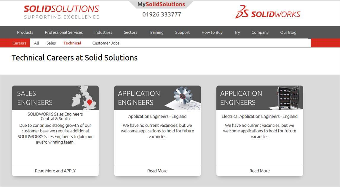 SolidWorks Technical Careers at Solid Solutions