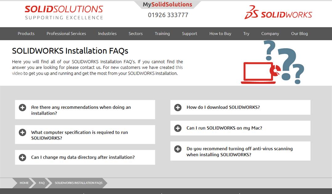 SolidWorks Installation FAQs | Solid Solutions