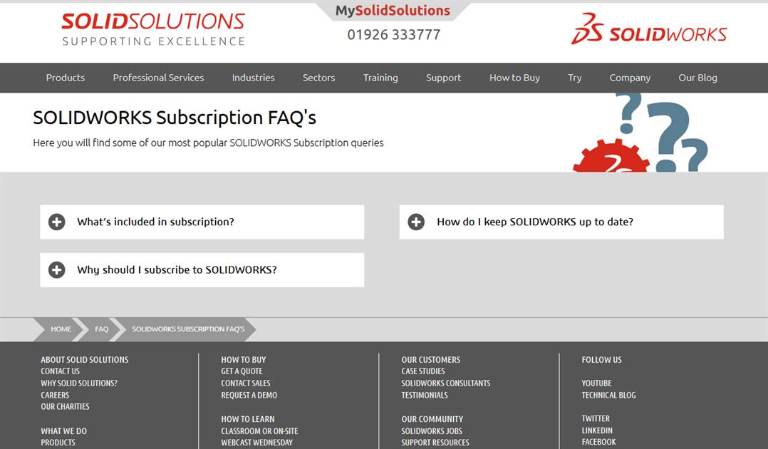 SolidWorks Subscription FAQ's | Solid Solutions