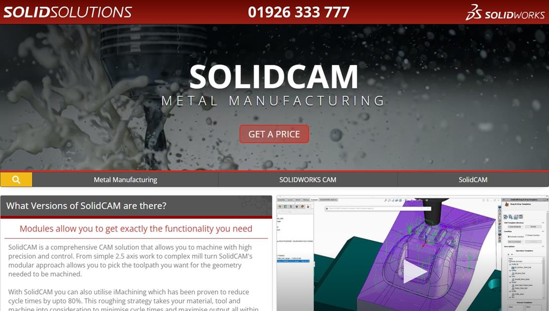 SolidCAM - CNC Machining Overview | Solid Solutions