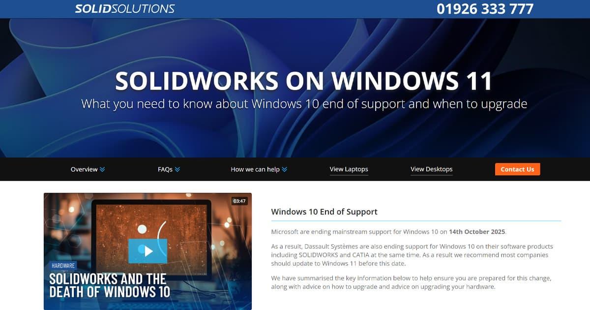 A guide to running SOLIDWORKS on Windows 11 | Solid Solutions