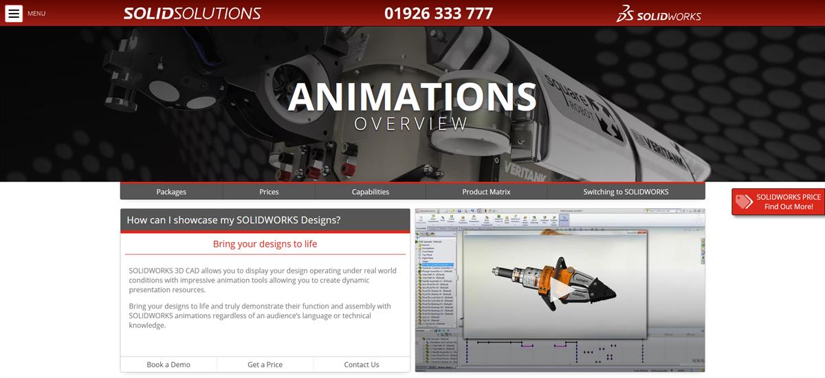 Animations Design Capabilities in SolidWorks 3D CAD