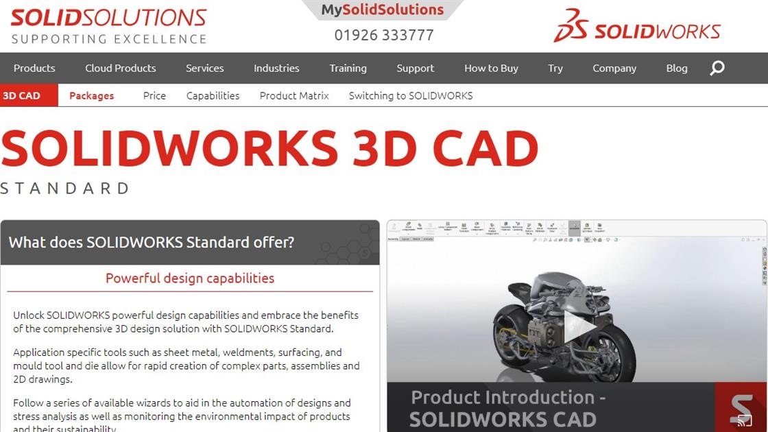 SOLIDWORKS 3D CAD - Standard | Solid Solutions