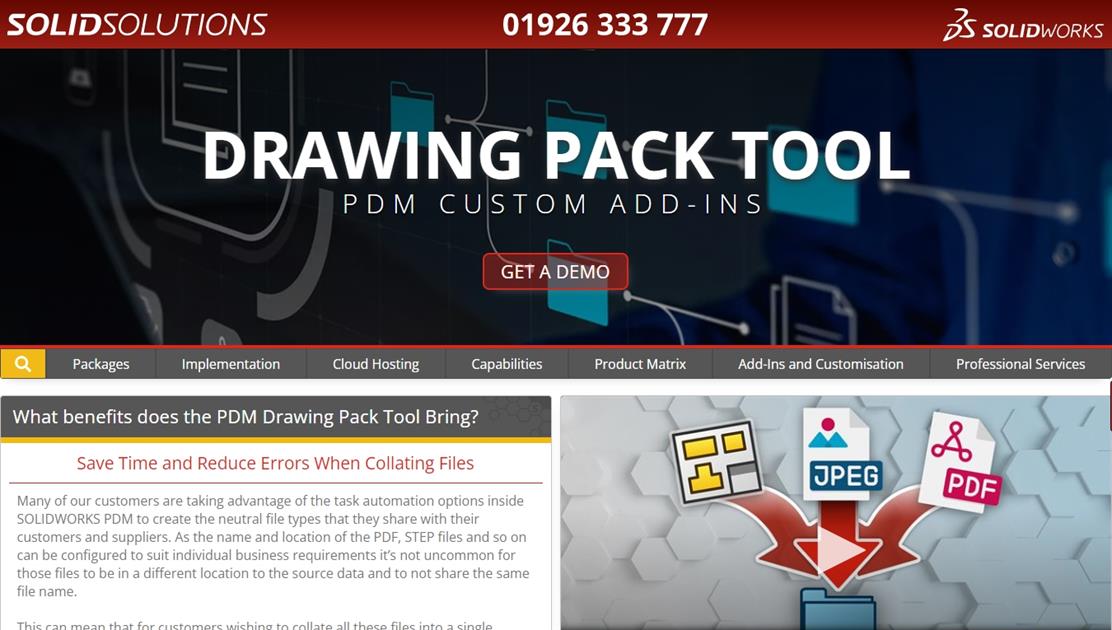 SOLIDWORKS PDM Drawing Pack Tool | Solid Solutions