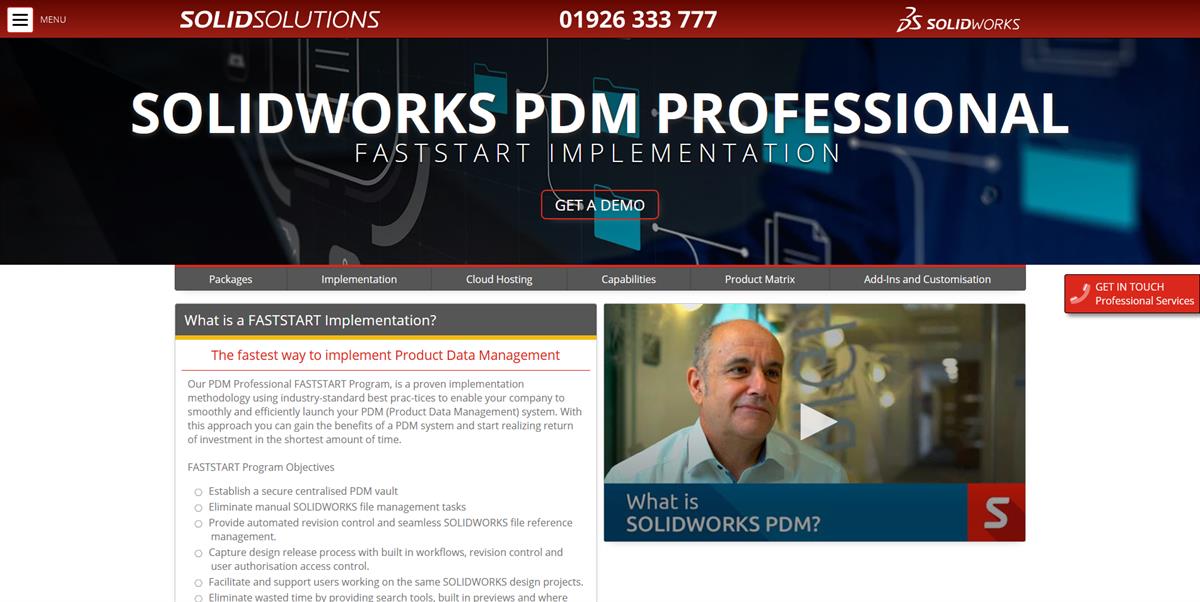 SolidWorks PDM Professional Fast Start Implementation