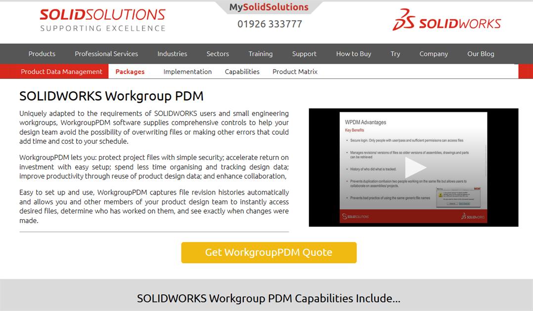SolidWorks Workgroup PDM - SolidWorks Data Management