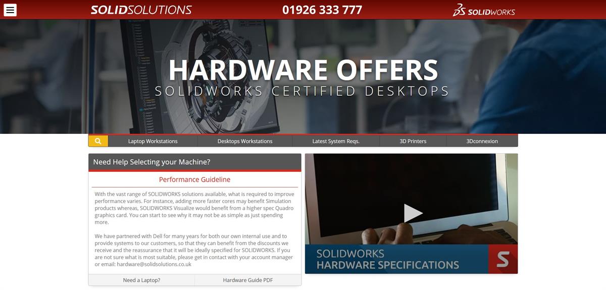 SOLIDWORKS Desktop Workstations | Dell Hardware from Solid Solutions