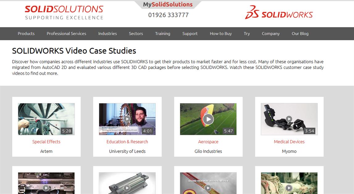 Solidworks Video Case Studies Solid Solutions