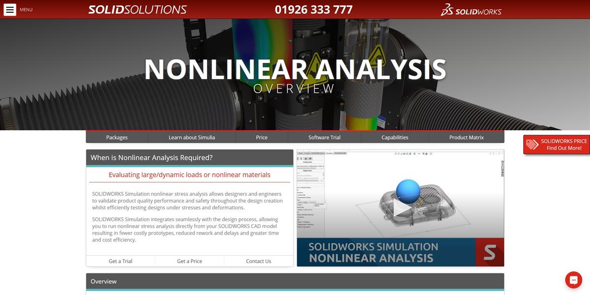 Nonlinear Analysis Capabilities in SOLIDWORKS Nonlinear Analysis Capabilities in SOLIDWORKS