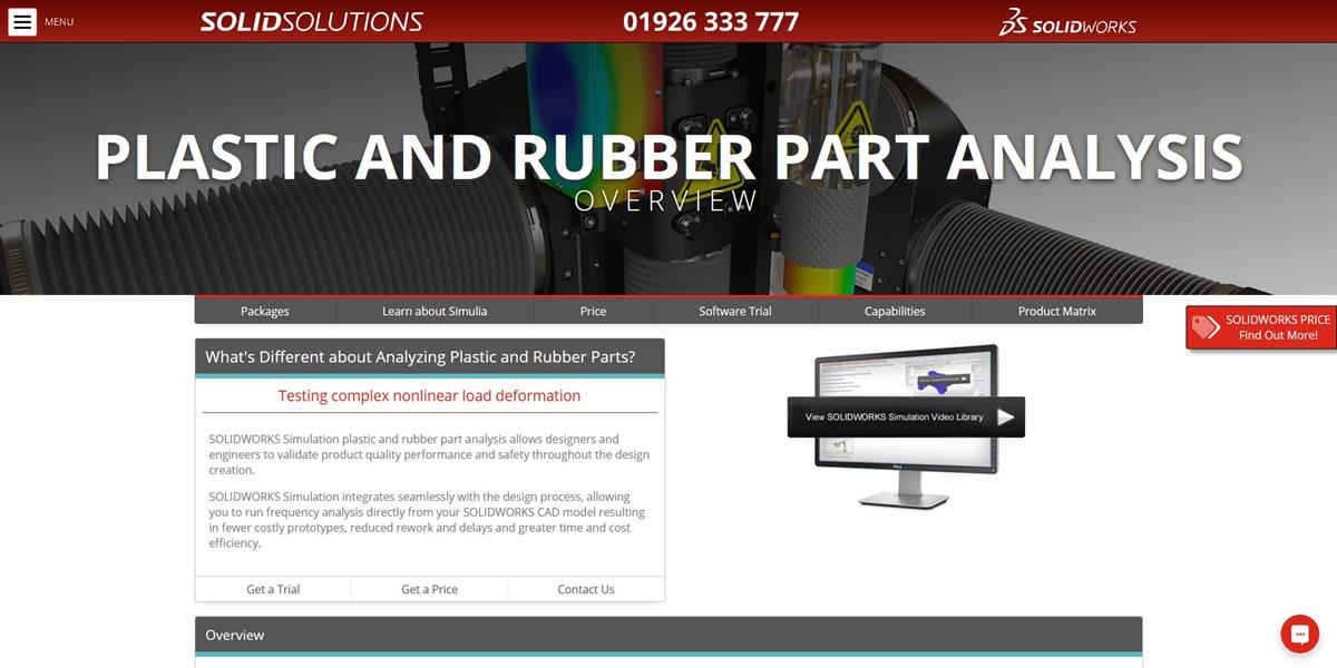 Plastic and Rubber Part Analysis in SOLIDWORKS