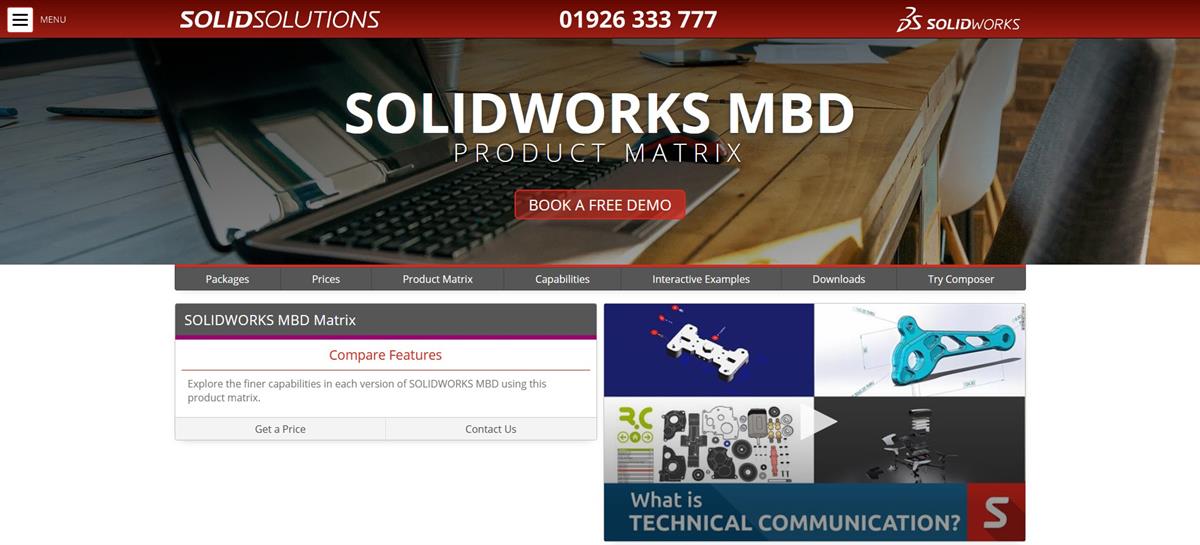 SolidWorks MBD Product Matrix | Solid Solutions