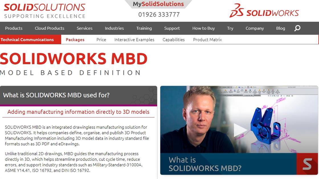 SOLIDWORKS Model Based Definition MBD | Solid Solutions