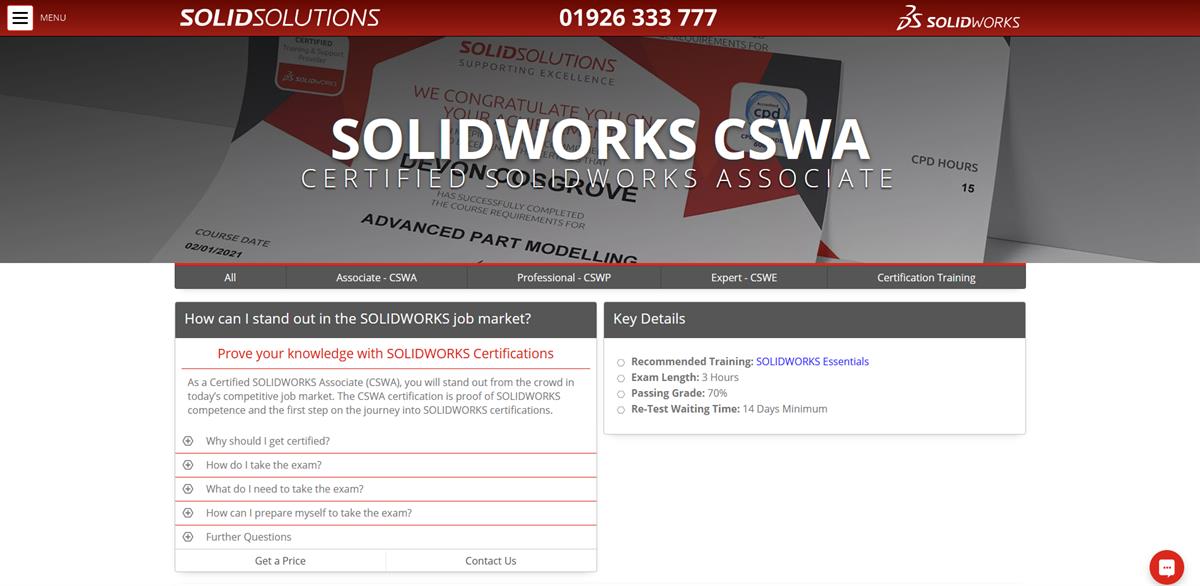 Certified SOLIDWORKS Associate | Solid Solutions