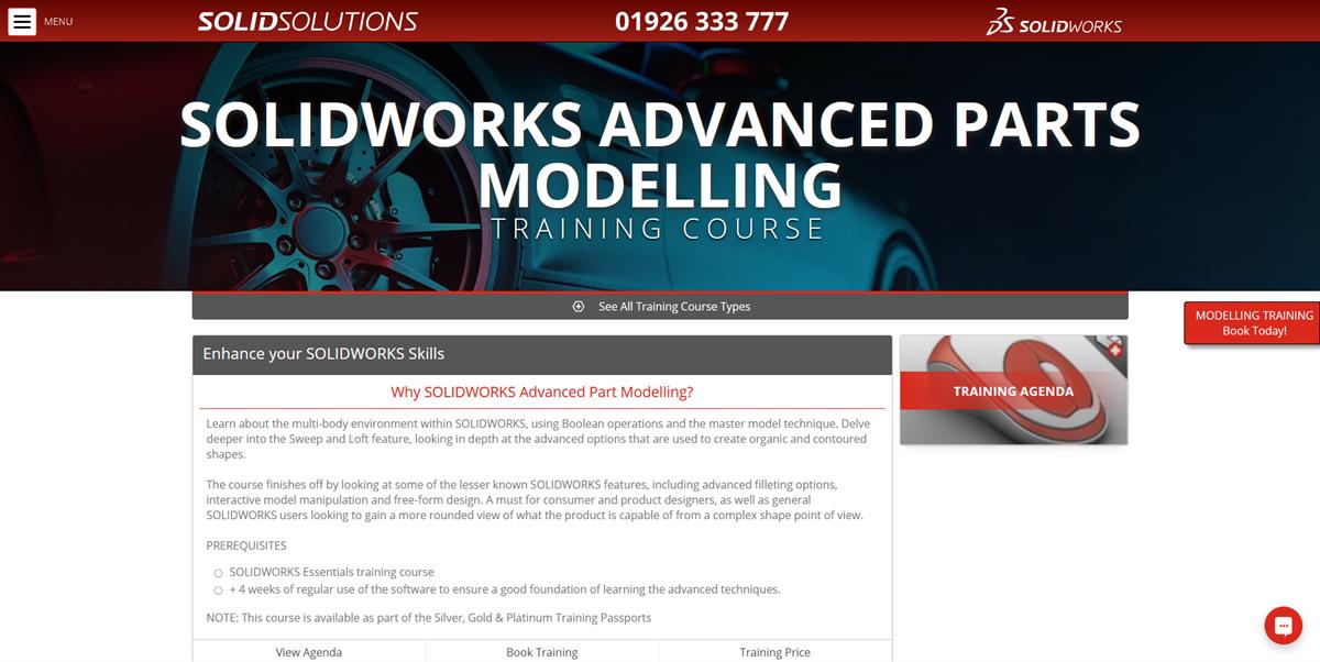 SOLIDWORKS Advanced Part Modelling Training Course | Solid Solutions