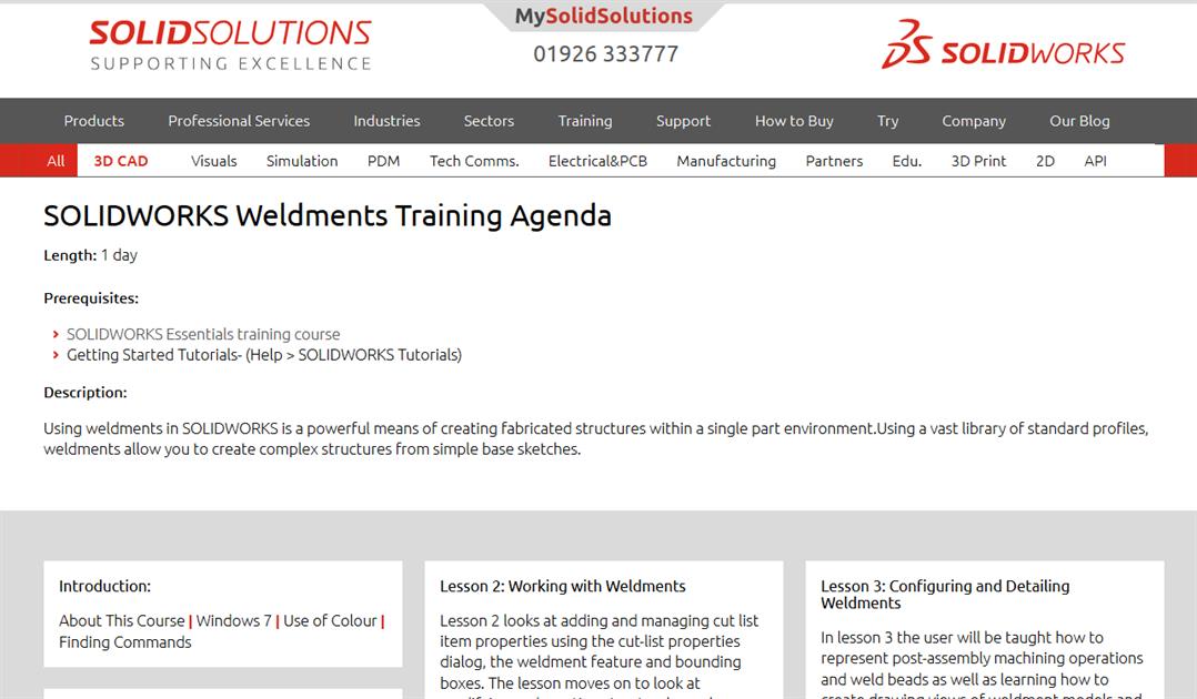 SOLIDWORKS Weldments Training Agenda