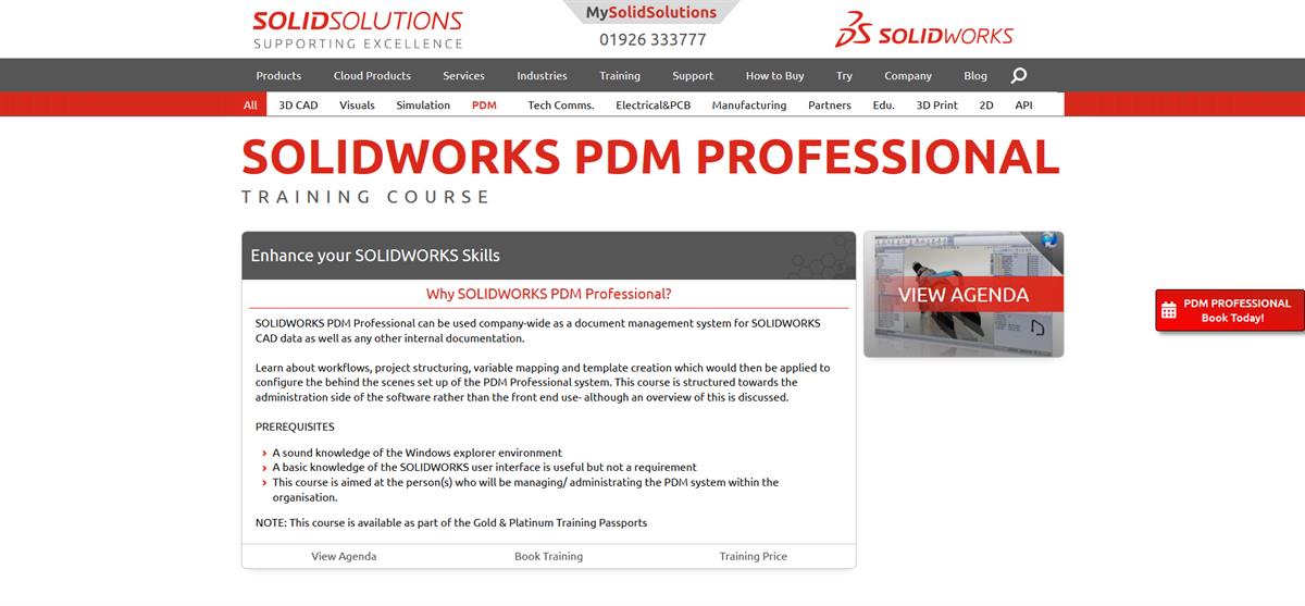 SOLIDWORKS PDM Professional Training Course