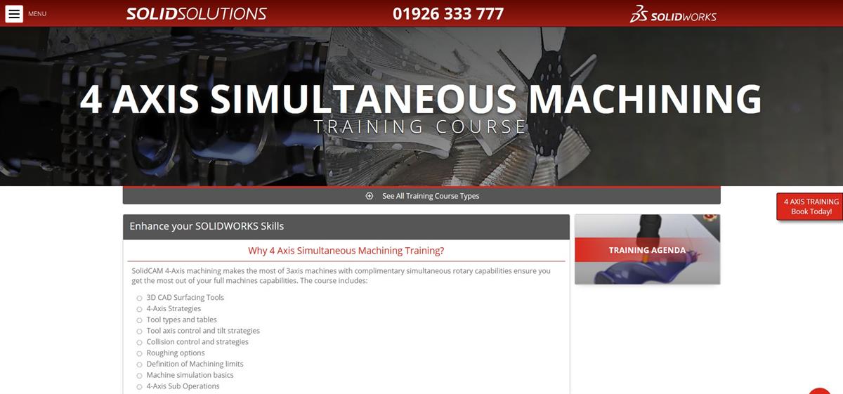 SolidCAM 4 Axis Simultaneous Machining | Solid Solutions