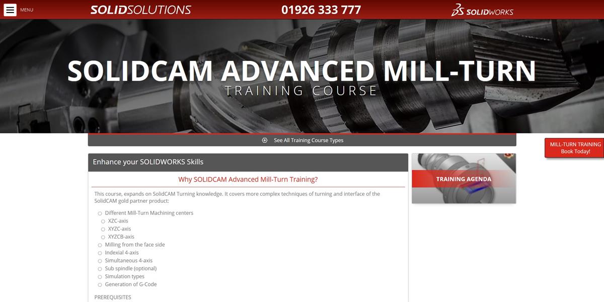 SolidCAM Advance Mill-Turn Training | Solid Solutions