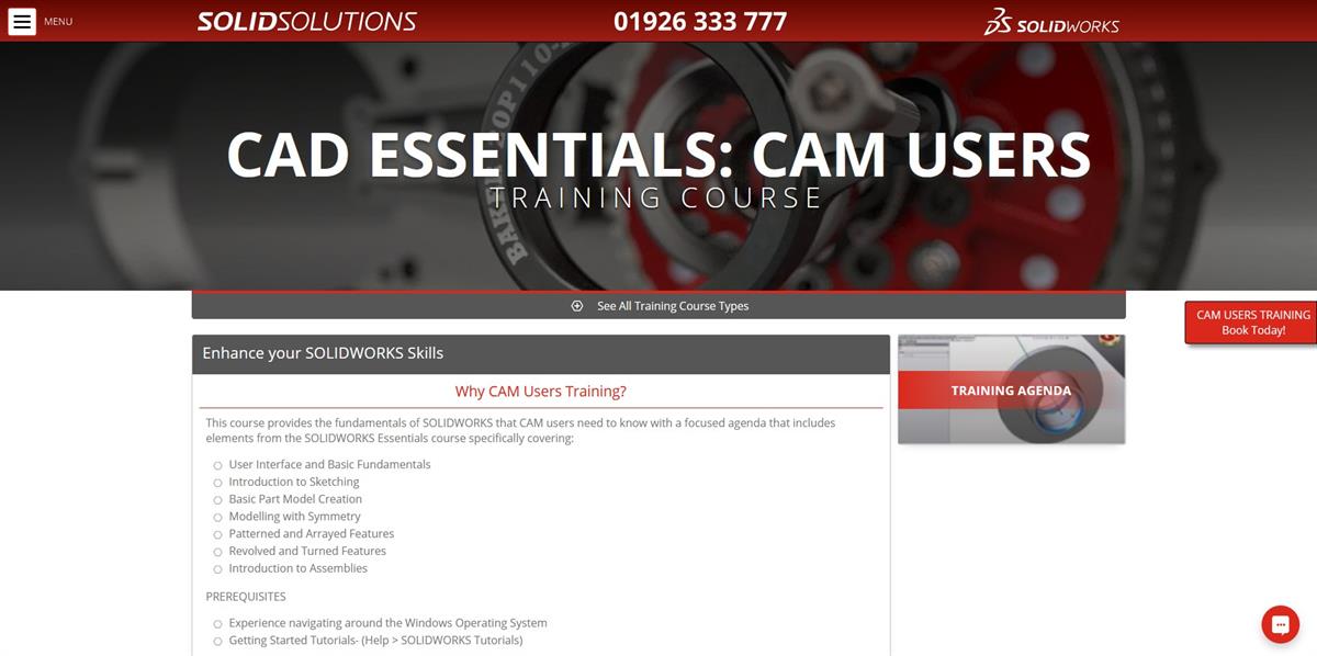 SolidCAM - CAD Essentials Training | Solid Solutions