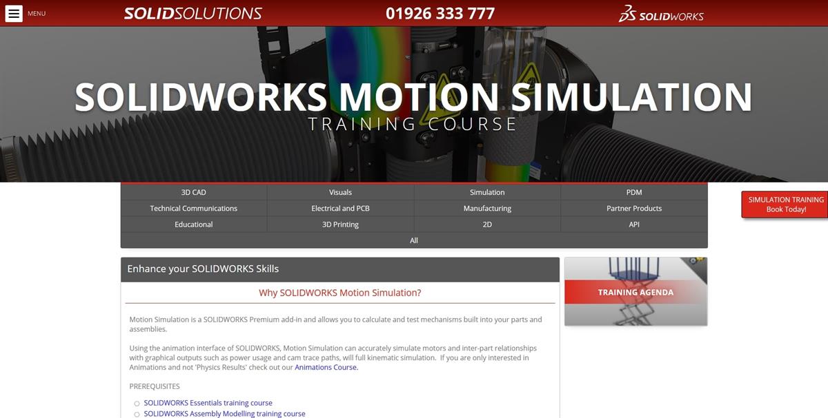 SOLIDWORKS Simulation Motion Training Course | Solid Solutions