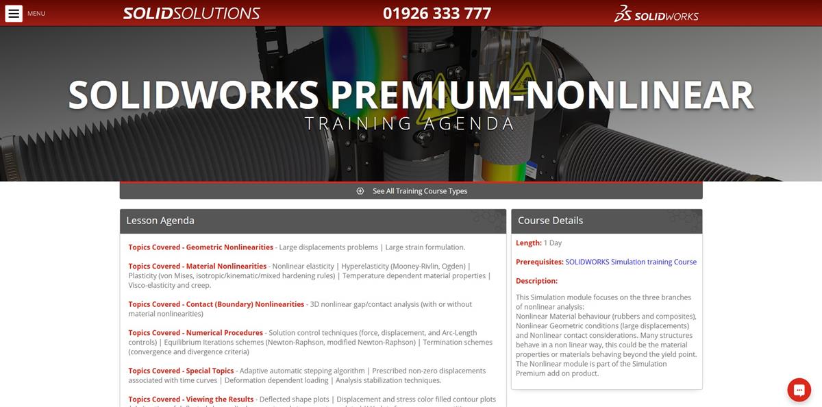 Solidworks Simulation Non Linear Training Agenda
